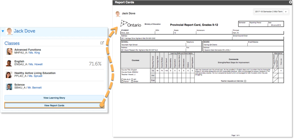 Viewing Report Cards | Edsby