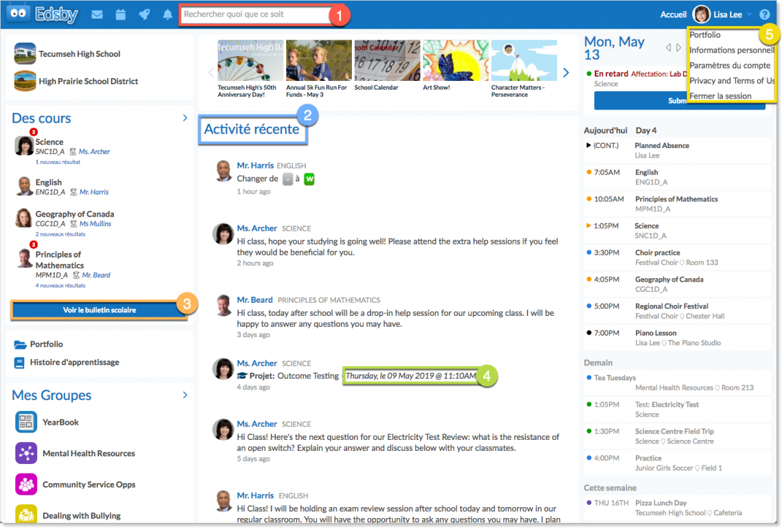 Language settings and translating in Edsby | Edsby