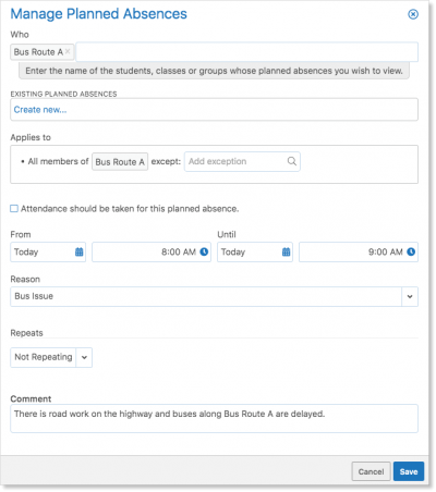 Bulk Actions on Attendance Sheets | Edsby