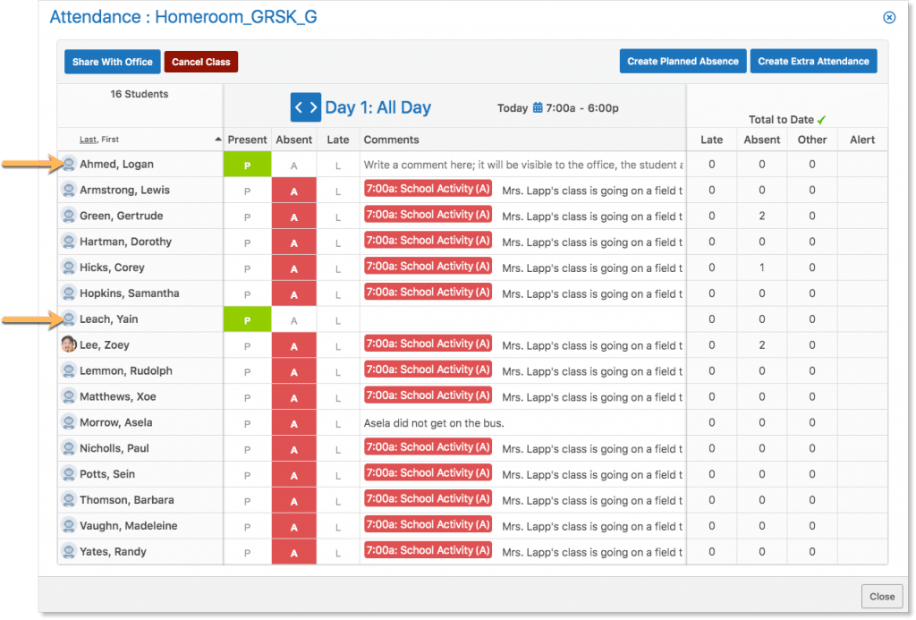 Planned Absences | Edsby