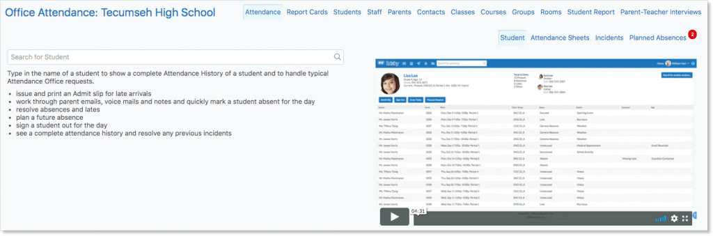Student Tab and Key Activities | Edsby