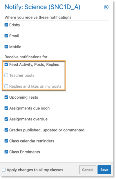 Notifications | Edsby