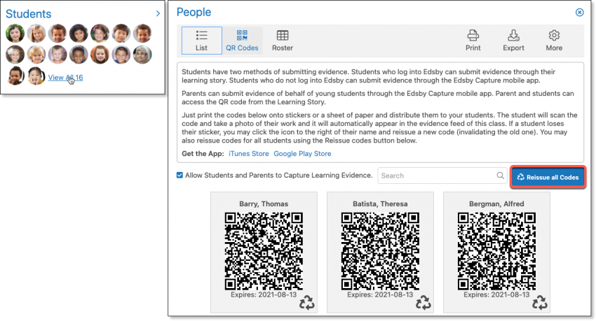 Printing QR Codes | Edsby