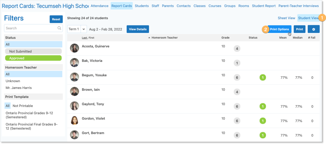 Report Cards - Printing Report Cards | Edsby