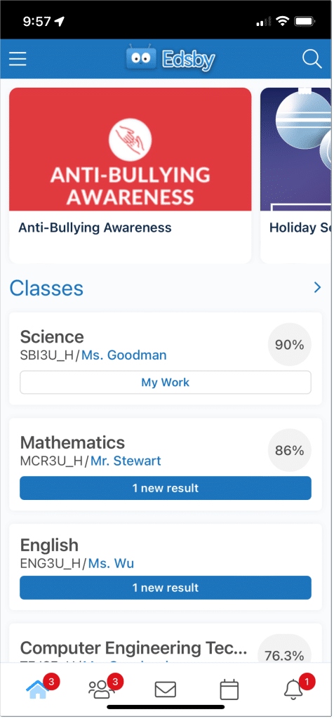 Student Mobile Quickstart | Edsby