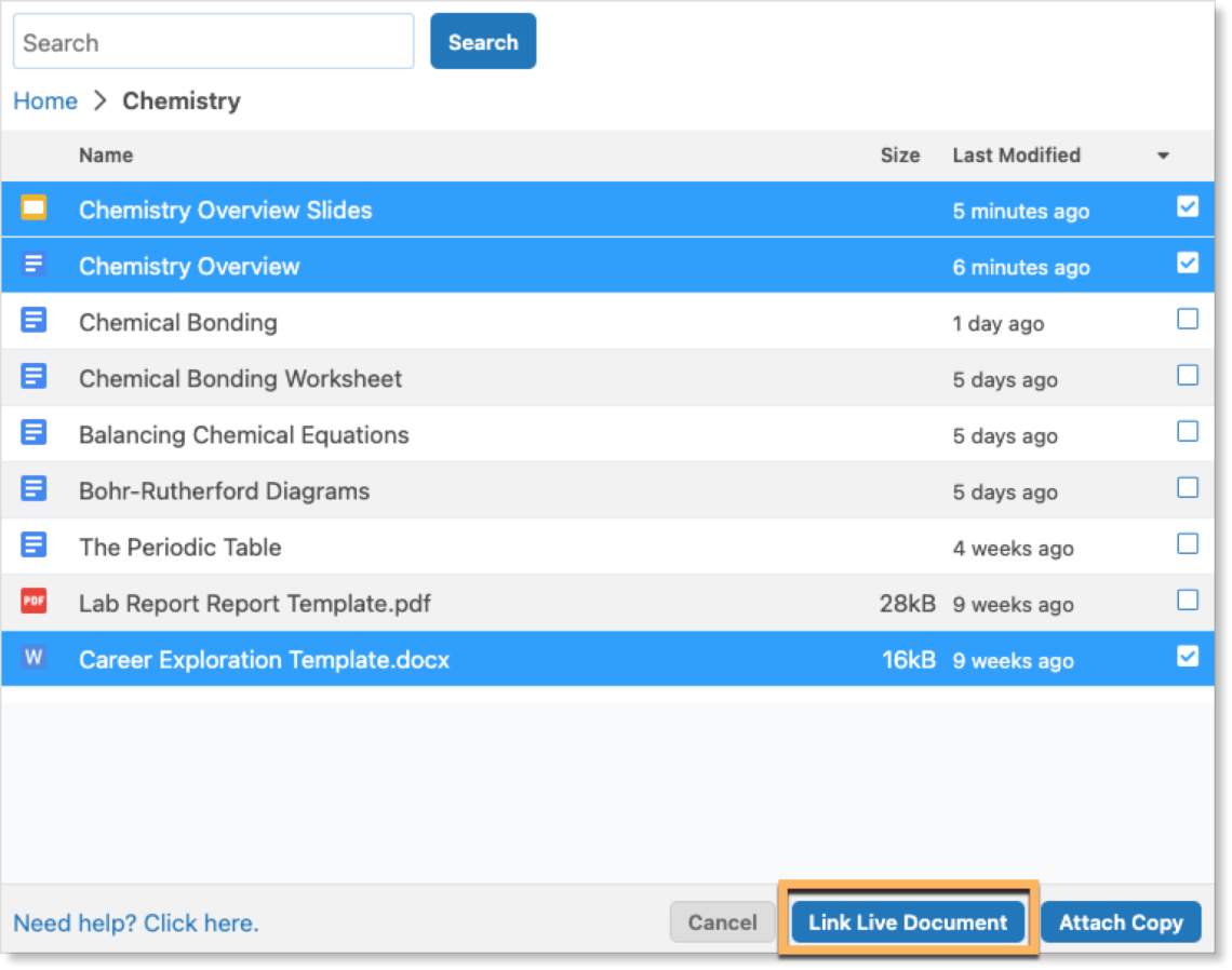 Live Documents | Edsby