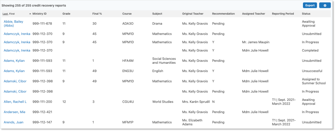 Credit Recovery | Edsby