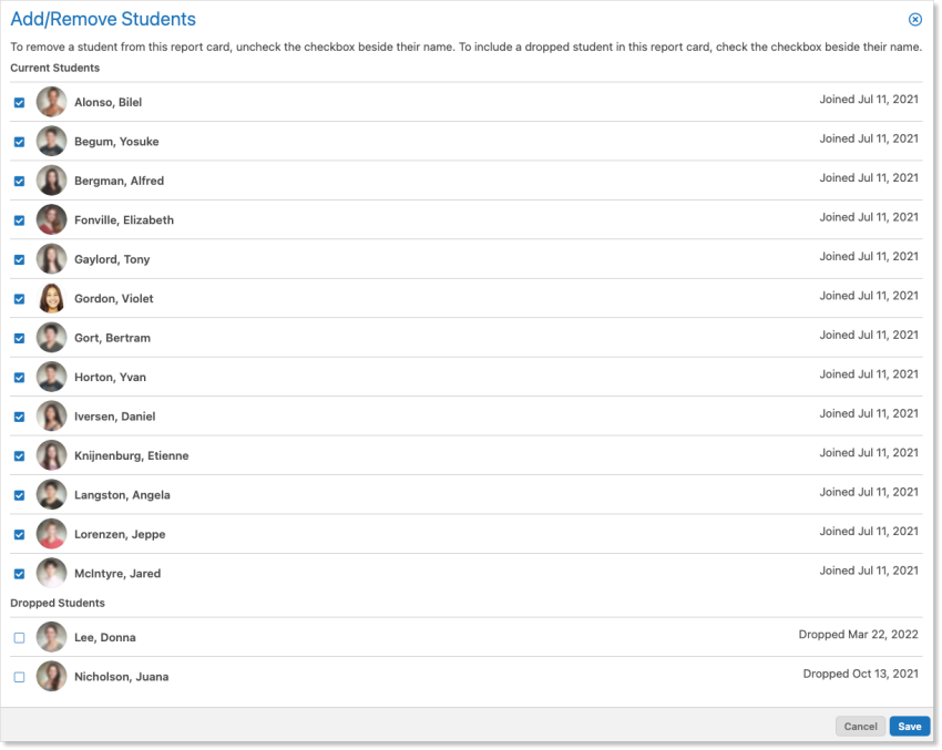 Report Cards | Edsby