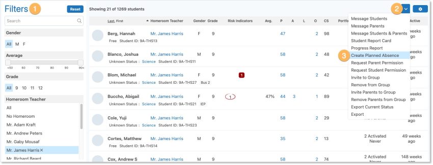 Planned Absences | Edsby