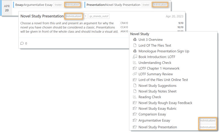 Individualized Assessments | Edsby